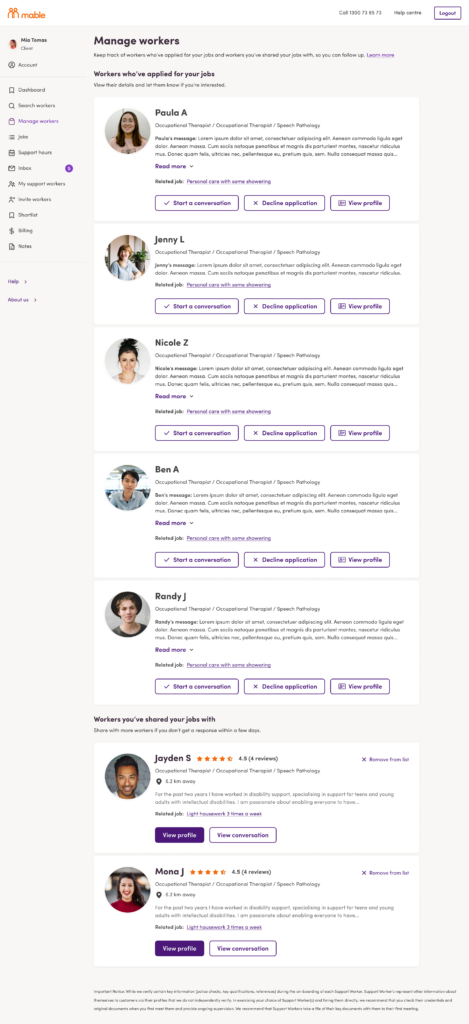 How you can manage workers from your Mable account