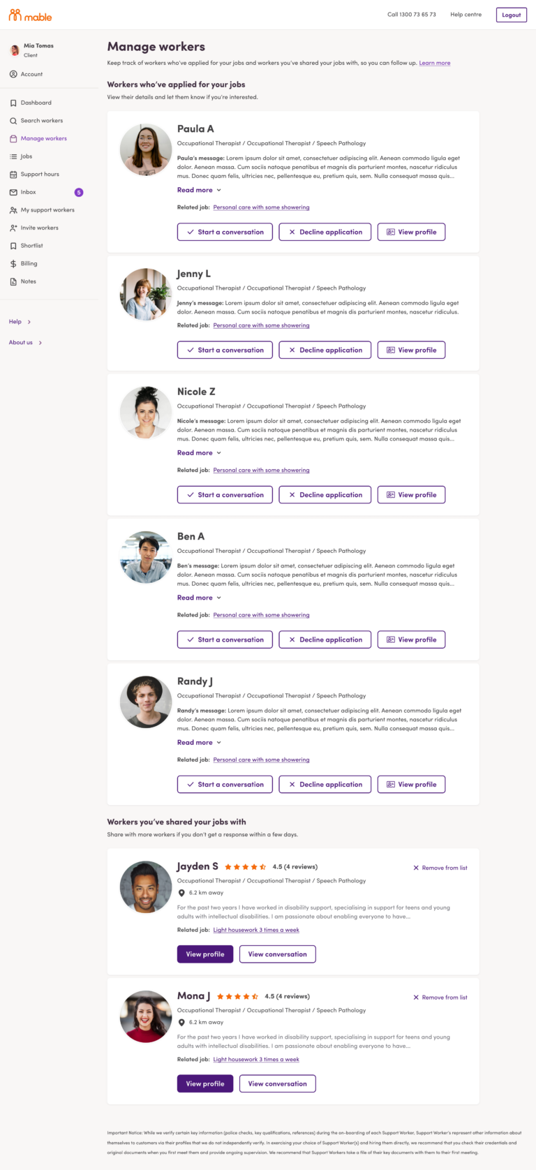 How you can manage workers from your Mable account